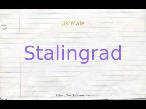 How to pronounce stalingrad