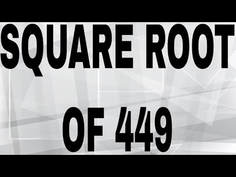 SQUARE ROOT OF 449