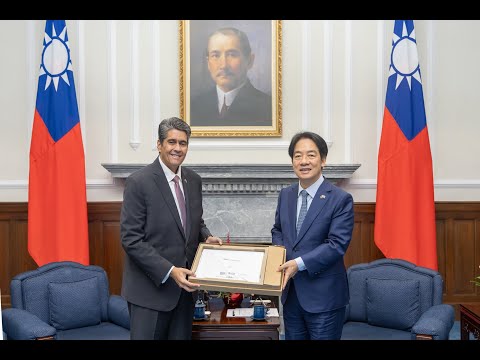 President Lai meets President Surangel S. Whipps, Jr. of the Republic ...