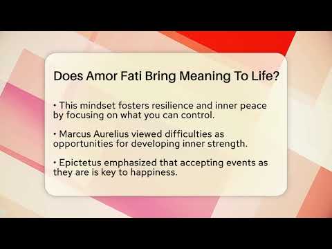 Does Amor Fati Bring Meaning To Life? - Philosophy Beyond