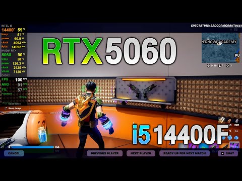 Fortnite - RTX 5060 - i5 14400F - 1080p Epic Ray Tracing