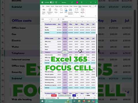 FOCUS CELL Feature - Excel 365 Awesome New Feature