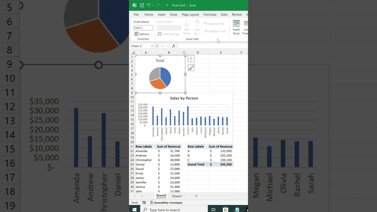 How to use slicer with pivot chart and pivot table #excel #exceltutorial