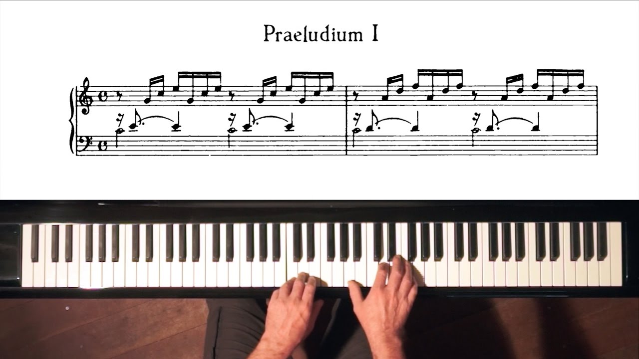 Bach Prelude and Fugue No.1 Well Tempered Clavier, Book 1 with Harmonic Pedal