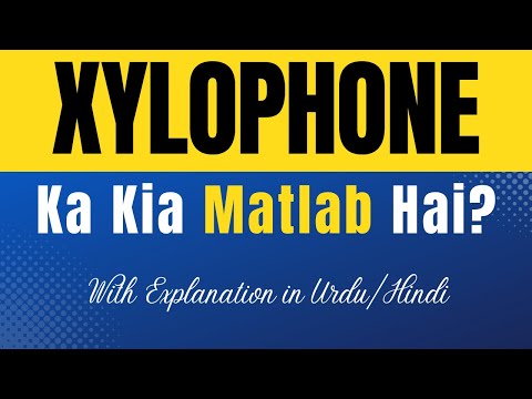 Xylophone Meaning in Urdu With Explanation | Xylophone Ka Kia Matlab Hota Hai | Urdu/Hindi