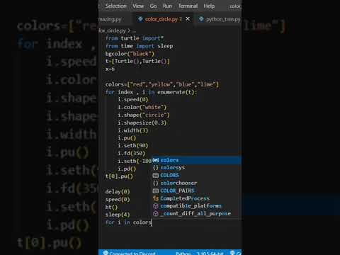 Color circle using python #programmer #programming #python #pythons