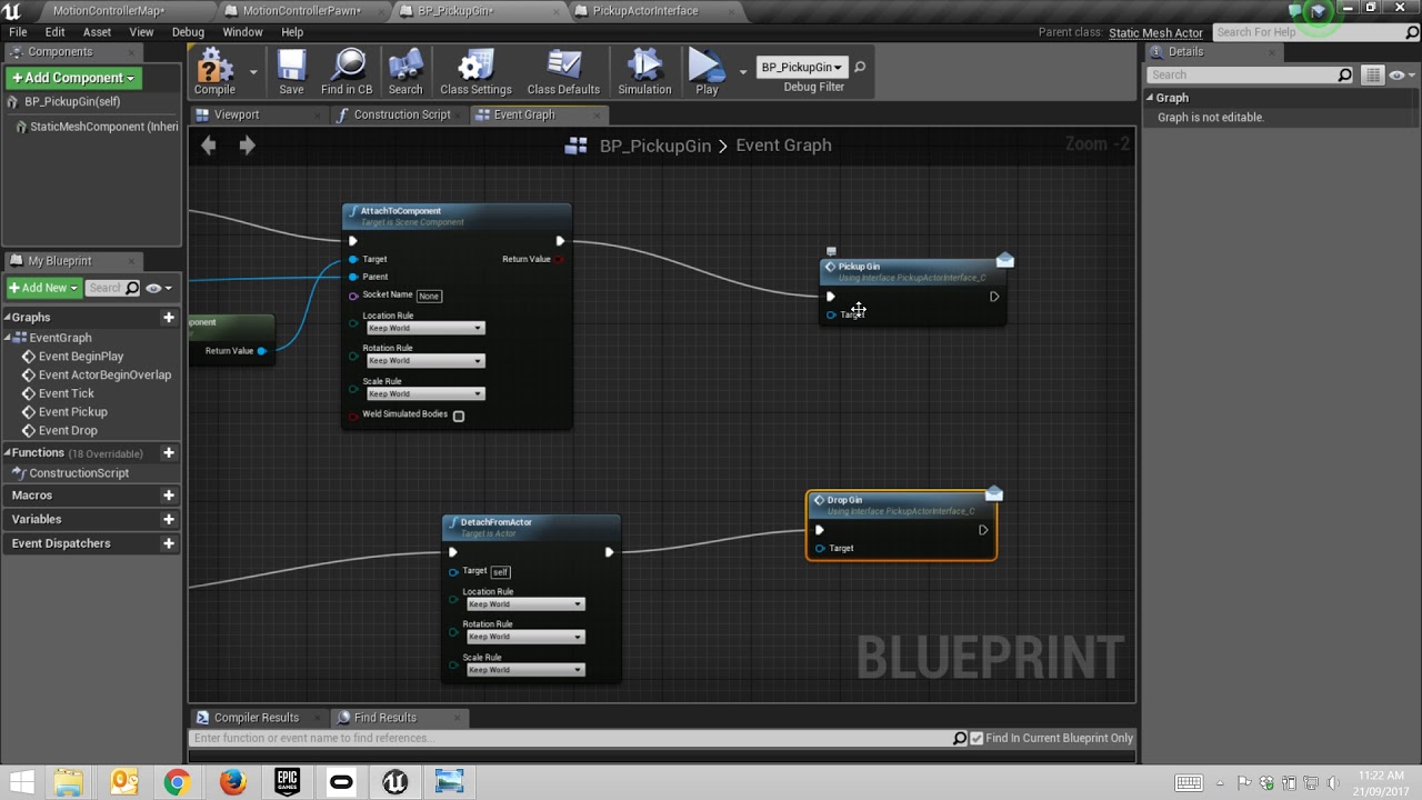 UE4: Post Process and Interface BPs