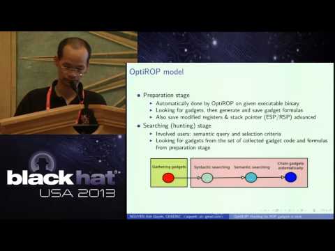 Black Hat USA 2013 - OptiROP: hunting for ROP gadgets in style