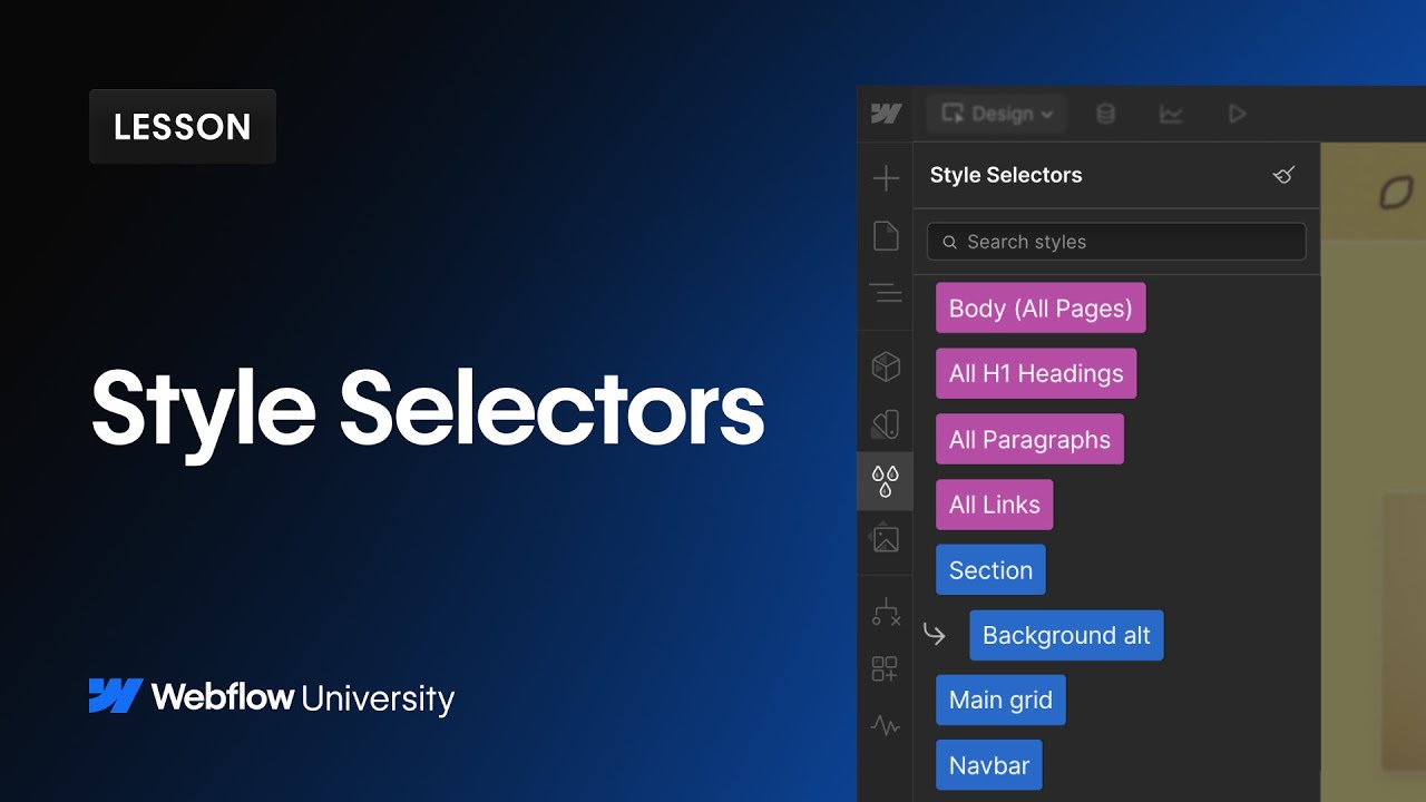 Style Selectors — Webflow UI tutorial