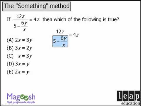 GRE Math Tricks: The "Something" Method for complicated equations