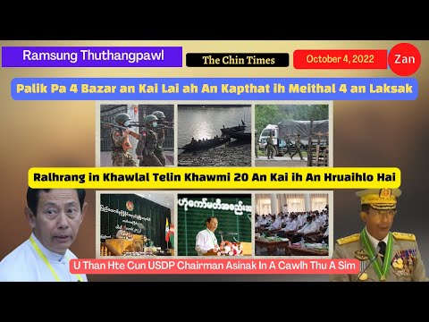 [Oct 4] Palik Pa 4 Bazar an Kai Lai An Kap That. U Than Hte Cun USDP Chairman in A Cawlh Thu A Sim.