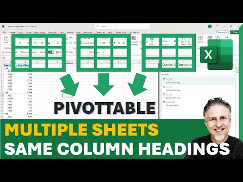 MS Excel PivotTable from Multiple Sheets with Same Column Headers