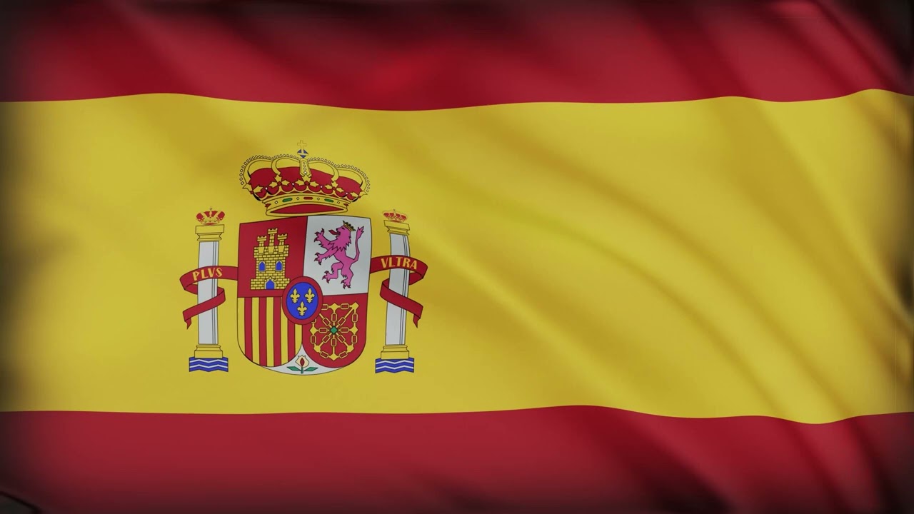 Spain Flag Waving | Spain Flag Background Video