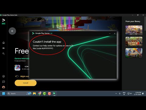 Resolving Google Play Games Error Code NUFFFFFFFF: Couldn't Install The App on PC