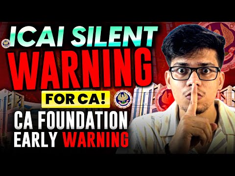 ICAI SILENT WARNING for CA foundation students! CA wallah HONEST review| CA foundation exam| ICAI
