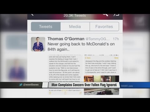 Man ExpressesConcern Over Fallen Flag