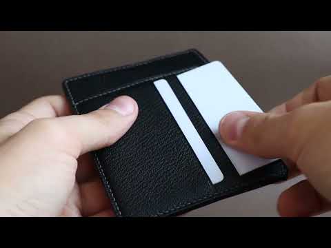 Black Premium French Goatskin leather Card Holder