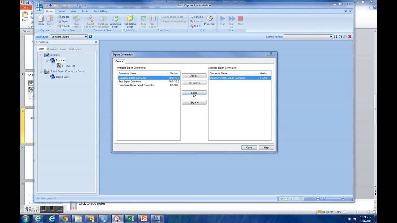 DataServe Kofax Script Export Connector
