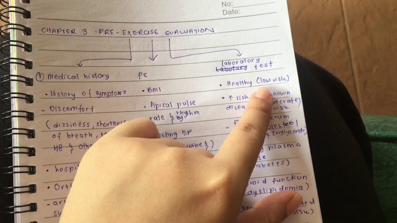 Chapter3 : Pre-Exercise Evaluation