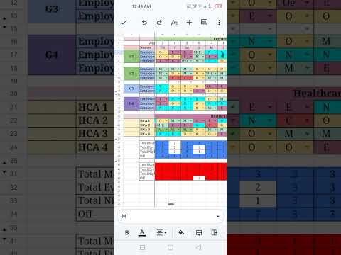 develop duty roster on mobile and learn spreadsheet Urdu/Hindi #ai #chatgpt #nursing #spreadsheet