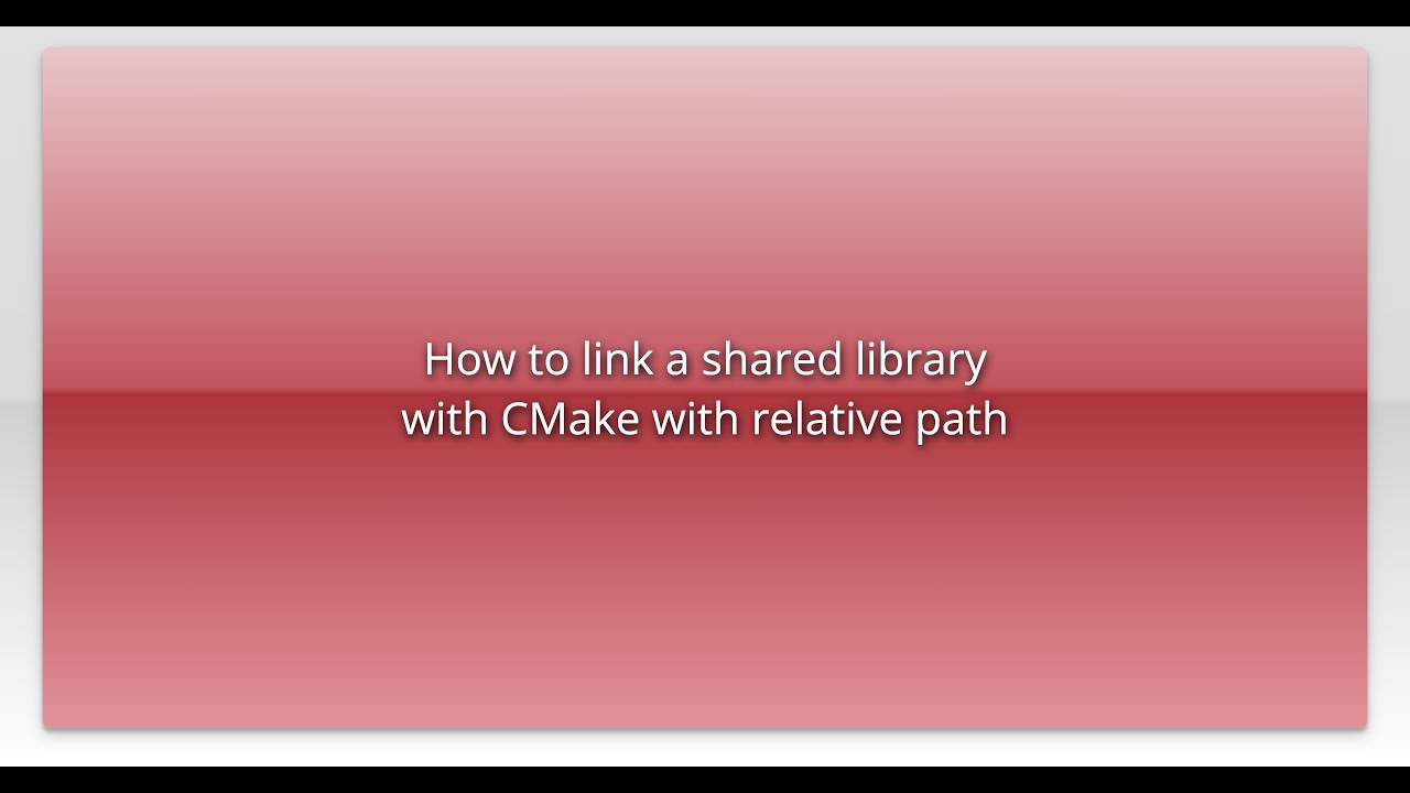How to link a shared library with CMake with relative path