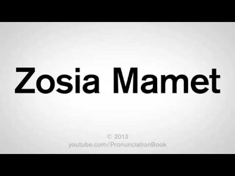 How to Pronounce Zosia Mamet
