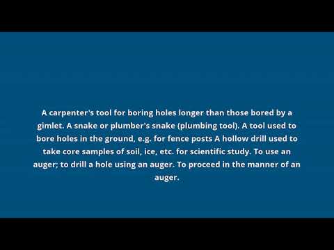 what is the meaning of auger.