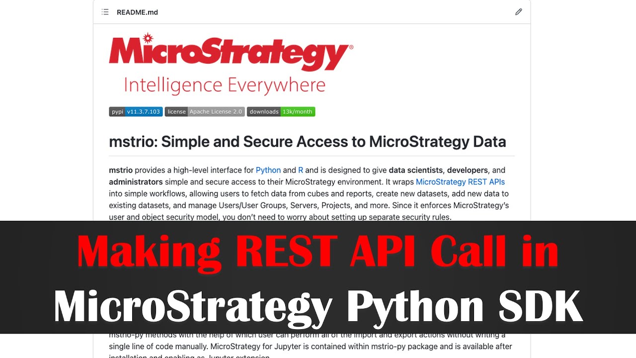 Making REST API call in MicroStrategy Python SDK (mstrio-py) | MicroStrategy Python Tutorial