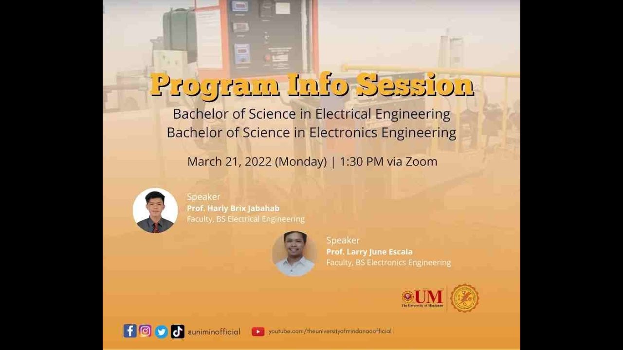 UM INFO SESSION | BS Electrical Engineering & BS Electronics Engineering