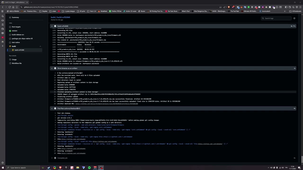 How to build meshtastic firmware with github actions
