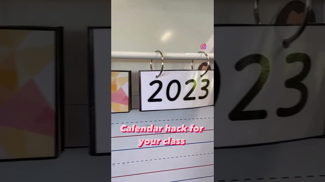 Calendar hack for your classroom 📅