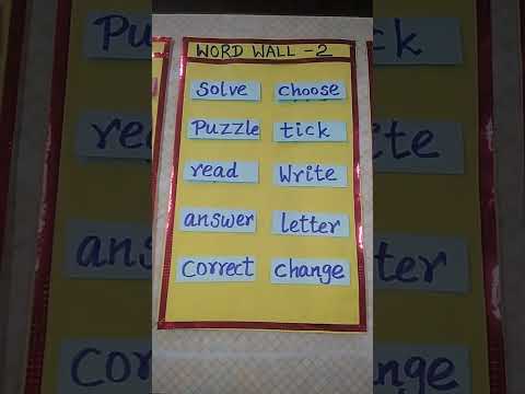 Word Wall --1, 2,3.....