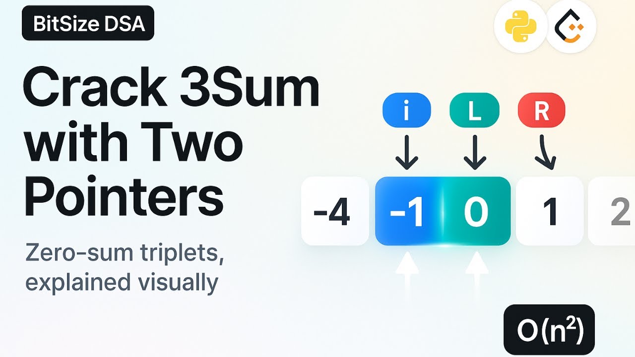 Master 3Sum in 10 Minutes — Two Pointers Explained Visually (LeetCode + Python)
