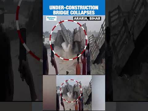 #ViralVideo | ₹12-crore Under-Construction Bridge Collapses In Bihar’s Araria District
