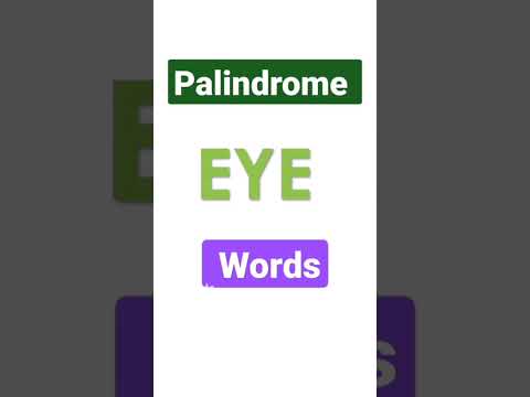 Top 5 English Palindrome words #shorts #funwithwords