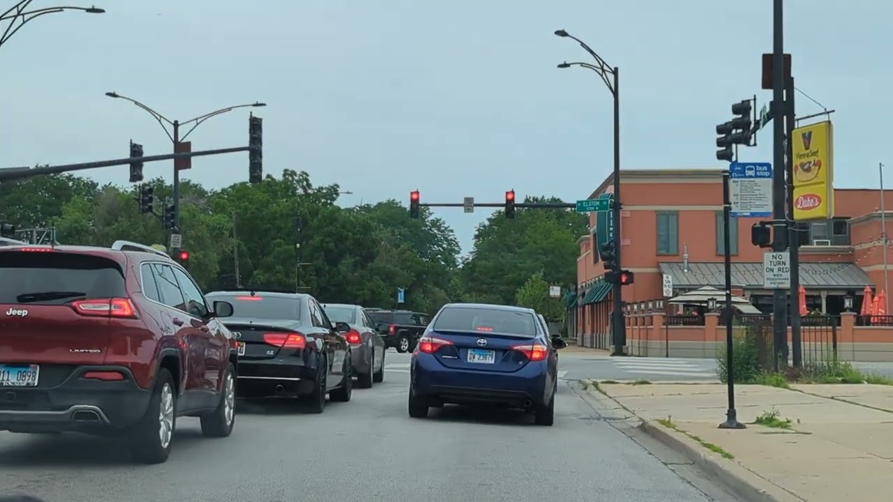 2026 ACTUAL TEST ROUTE at North Chicago DMV. Behind-the-wheel test, N Elston Ave.