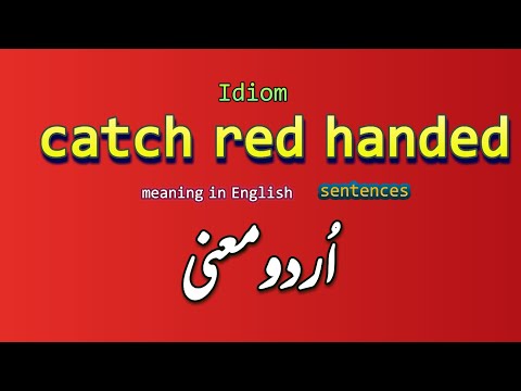Idioms I catch red handed | Meaning in Urdu | Meaning in English | English Urdu dictionary I
