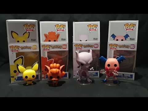Unboxing: 4 Pokemon Funko Pop Vinyl Figures - Pichu, Vulpix, Mewtwo and Mr. Mime