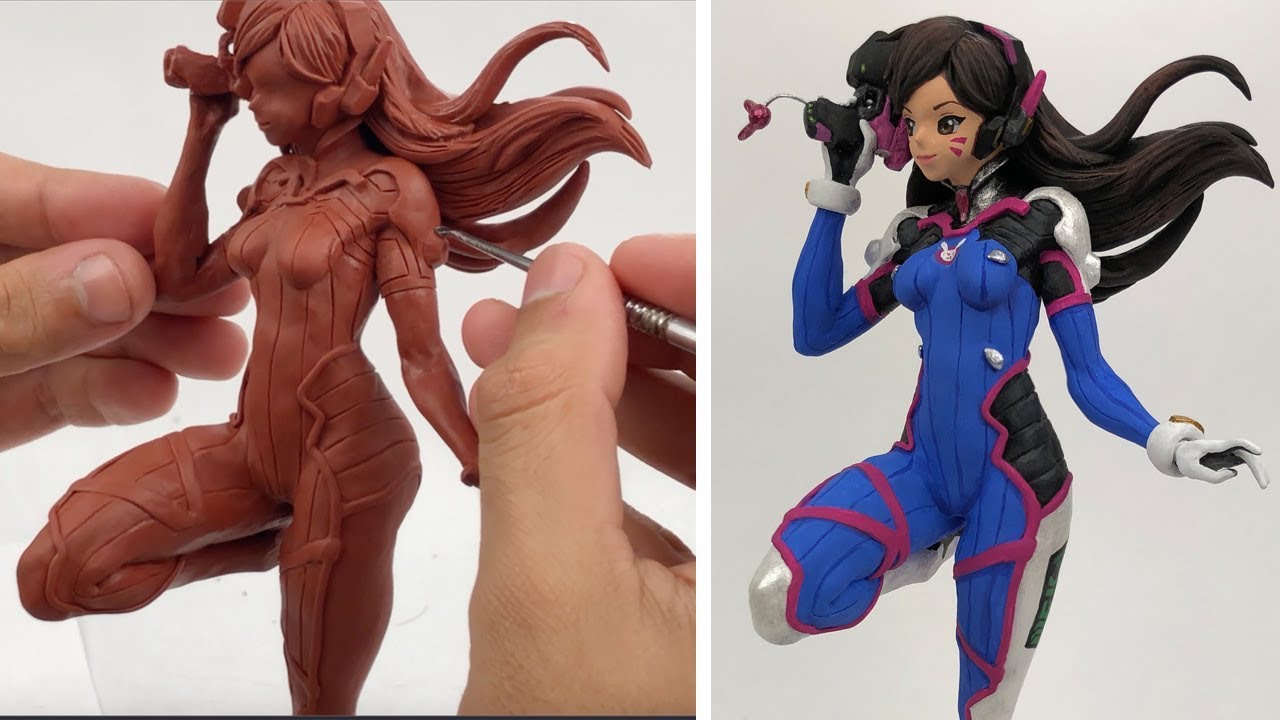 Sculpting D.VA - Timelapse | OVERWATCH