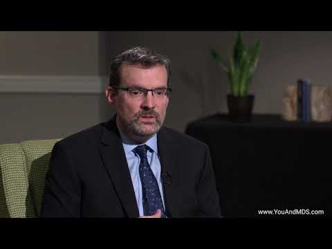 When do people with MDS-related anemia need blood transfusions?