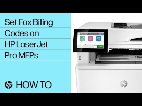 Set Fax Billing Codes on HP LaserJet Pro MFPs | HP LaserJet | HP