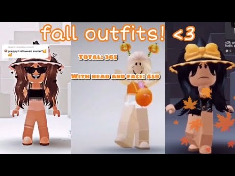 Halloween/fall roblox avatar tiktoks! (not mine) 💗🍂🎃