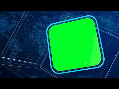 Blue corporative business and Curved business slide show green screen