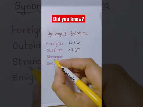 Everyday Synonym and Antonym with particular words let's to improve our English