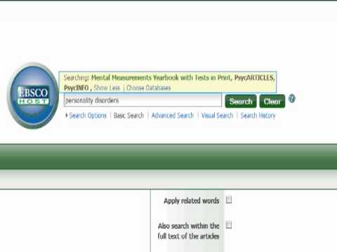 Simultaneously Searching Mental Measurements Yearbook, PsycARTICLES, and PsycINFO