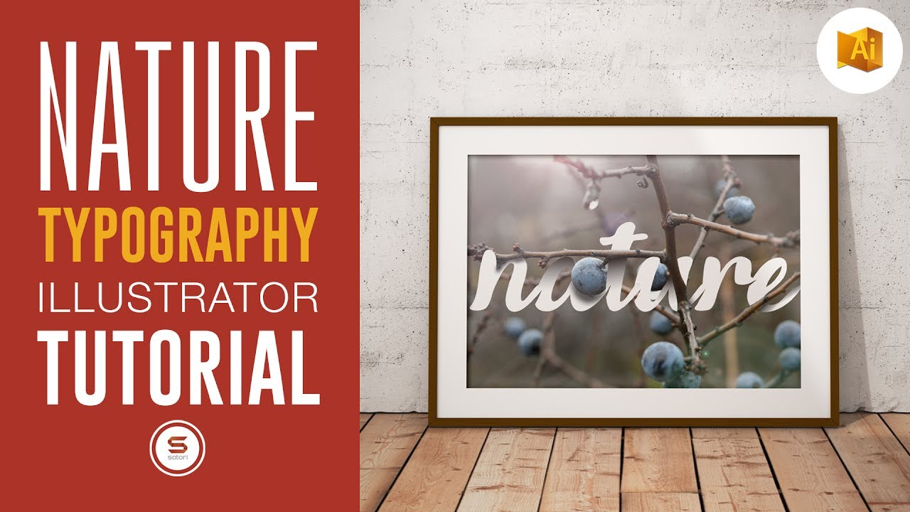 ILLUSTRATOR NATURE TYPOGRAPHY TUTORIAL - Illustrator Text Effects