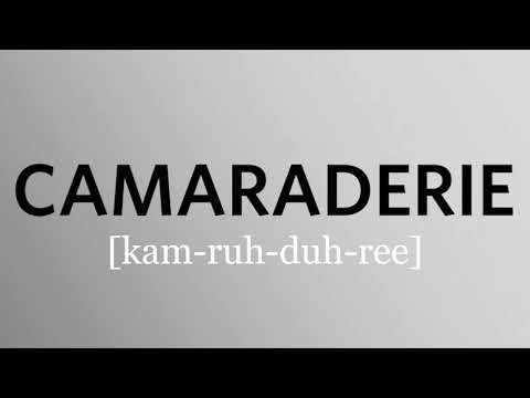 How to pronounce camaraderie