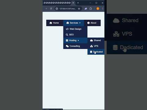 Modern Multi-Level Dropdown Menu with Font Awesome Icons | HTML & CSS Navigation Bar Tutorial