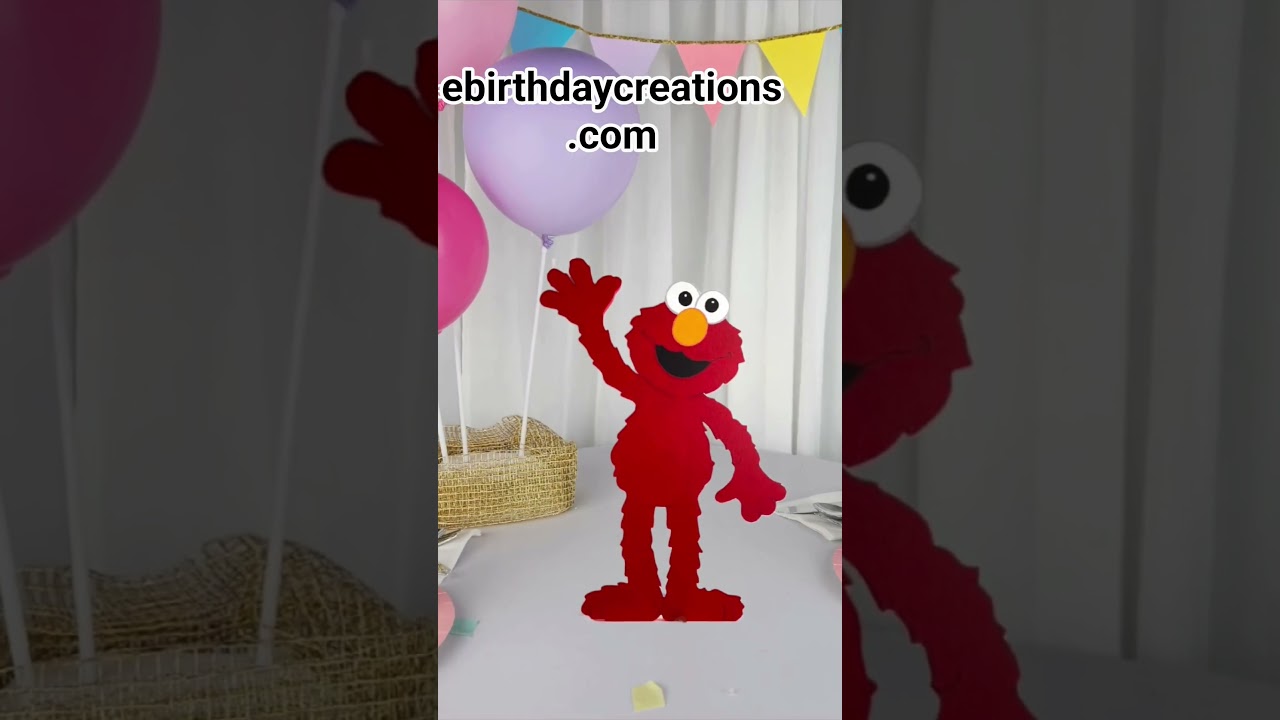 🎉 Sesame Street Birthday Decorations | Elmo & Cookie Monster Cutouts 🎂