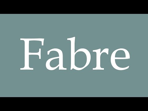 How to Pronounce ''Fabre'' Correctly in French